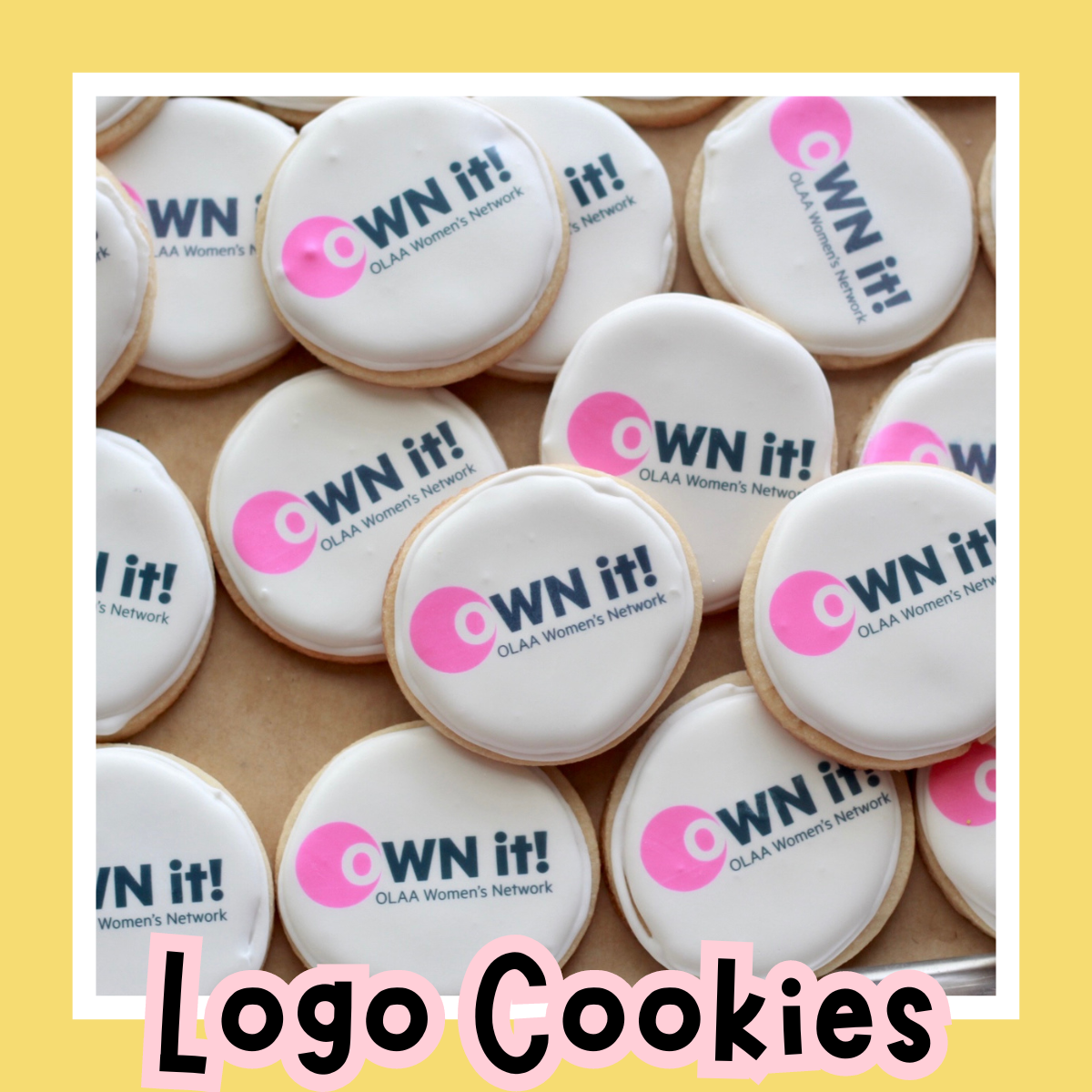Custom Corporate Logo Cookies for Events and Client Gifts